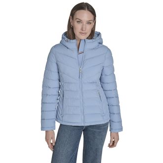 Tommy Hilfiger Essential Lightweight Packable Puffer Jacket f&uuml;r Damen, Endless Sky, XL