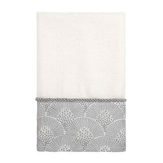 Avanti Linens Fingerspitzen-Handtuch, weiches und saugfähiges Baumwollhandtuch, weiß (Deco Shell Collection)