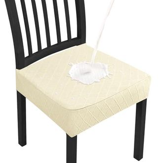 Dioxide Housse de Chaise Imperméables Protection Chaise, Housse de Chaise Salle à Manger Stretch Jacquard Housse pour Chaise Amovibles et Lavables,Universelle