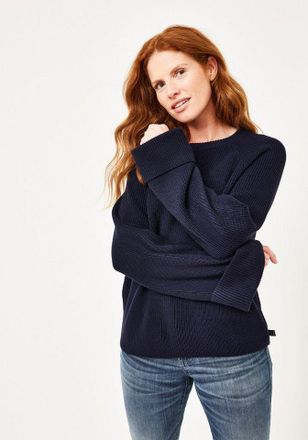 Paddock's Strickpullover Rundhals Strickpullover mit umgeschlagenen &Auml;rmeln