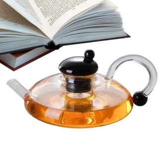 Generico langlebige Glaskonstruktion, eingebautes Teesieb, gro&szlig;es Fassungsverm&ouml;gen von 600 ml, moderner und eleganter Stil, Teesieb f&uuml;r lose Bl&auml;tter, Vorbereit