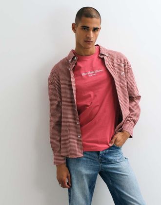 Polo Ralph Lauren T-Shirt mit NY-Schriftzug-Print in Rot