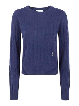 Sporty & Rich Pull Col Rond - Bleu