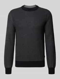HUGO BOSS Regular Fit Strickpullover aus Baumwoll-Schurwoll-Mix Modell HESTRO