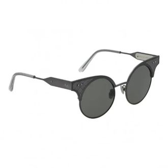 Bottega Veneta Pre-owned Metal lunettes-de-soleil - Femme - Pre-owned - Noir - Taille: ONE Size