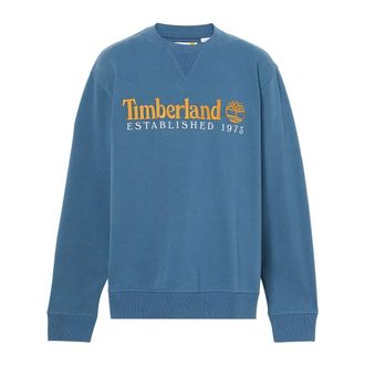 Timberland Established 1973 Denim Logo Sweatshirt - - Sweatshirts & Hoodies - Herren - Blau - S