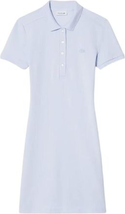 Lacoste Femme, Robes, Bleu, Taille: 38 FR Robe Polo Mini Slim Fit en Piqu&eacute; Stretch