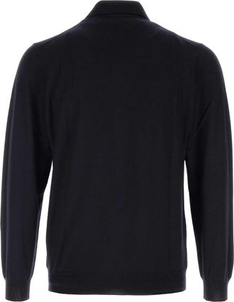Fedeli Virgin Wool Cardigan - Blue