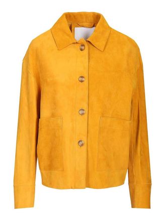 Blusotto Blouson En Cuir - Orange