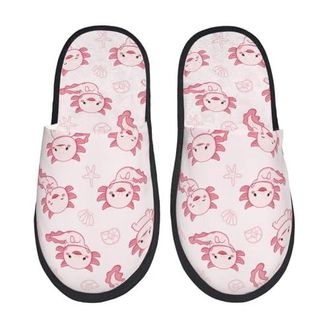 Generic Pantoufles En Feutre Salamandre Axolotl Roses Dr&ocirc;le Doux Pantoufles En Coton R&eacute;utilisables Chaussons DInt&eacute;rieur Pour Int&eacute;rieur Automne Femmes L
