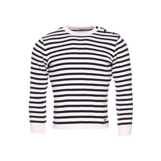 Armor Lux Unisex Fouesnant Pullover, Blanc, 12 Jahre