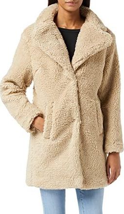 Urban Classics Manteau oversize en sherpa pour femmes, Beige, Taille XXL