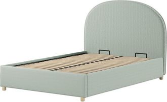 Vipack Bett mit Bettkasten, gelockt, Moon, 140 x 200 cm, Grün