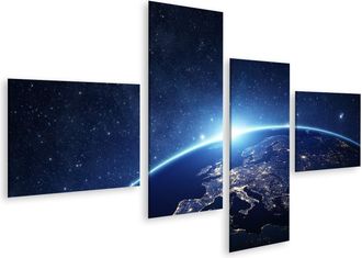 Islandburner Bild auf Leinwand Planet Erde Aus Dem Raum In Der Nacht Nasa Kinderzimmer Bilder Wandbilder Poster