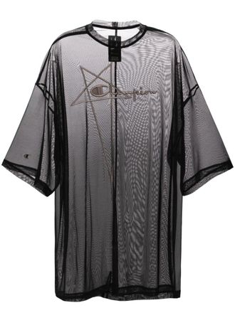 Champion T-Shirt mit Logo-Stickerei - Schwarz