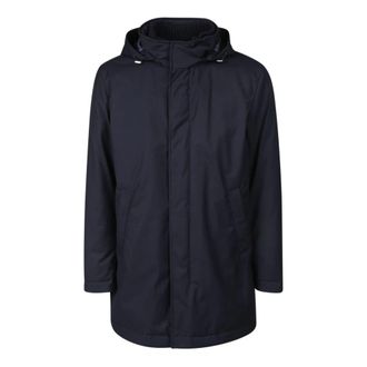 Herno Halber Mantel aus technischem Stoff - - Coats - Herren - Blau - XL