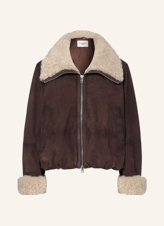Marc O'Polo Denim Marc Opolo Denim Lederjacke Mit Kunstfell braun