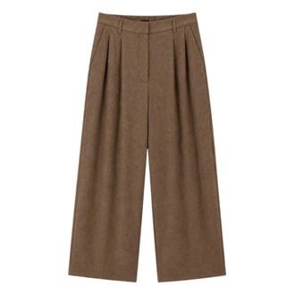 Zenggi Weiche Flanell Jade Elastikhose - - Trousers - Damen - Grau - S