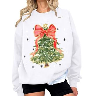 Generic Pull de No&euml;l pour femme - Grande taille - Haut &agrave; manches longues - Coupe ample - Doux et confortable - Chaud - Pour femme - Pull amusant pour f&ecirc;te de 