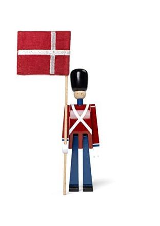 Kay Bojesen Fahnenträger mini Figuren 18.5 cm Holzfiguren Originaldesign, rot