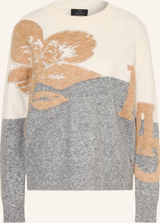 Monari Monari Pullover Mit Schmucksteinen grau