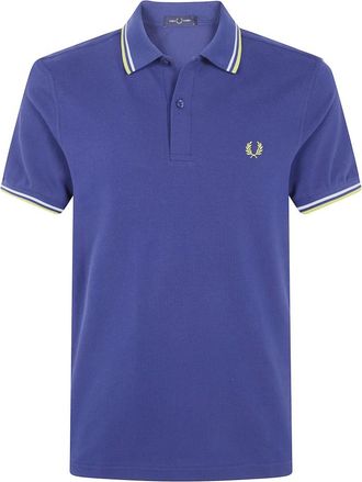 Fred Perry Homme, Tops, Bleu, Taille: L Polo &agrave; bordures contrastantes