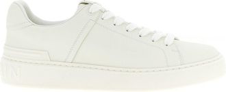 Balmain Wei&szlig;e Kalbsleder Sneakers