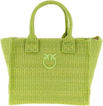 Pinko Pinko, Femme, Sacs, Vert, Taille: ONE Size Beach Mini Shopping Bag