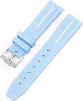 Generic TYKHGFS Für Moonwatch Watch gekrümmt Kein Gummi Gummi -Gurt für Joint Planet Serie Moon Mercury Gebogene Gummi -Gummi Frauen 20mm Uhrenbänder