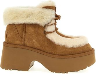 UGG Stiefel - Esmee Lace Up Ankle Boots - Gr. US_10 - in Beige - für Damen