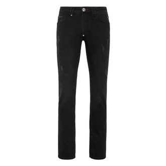 Philipp Plein Homme, Jeans, Noir, Taille: W28 Pantalon en denim Coupe Super Droite Basic