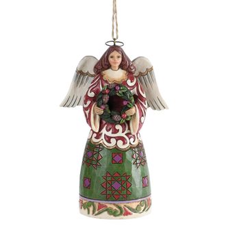Enesco Heartwood Creek Engel mit Kranz Ornament