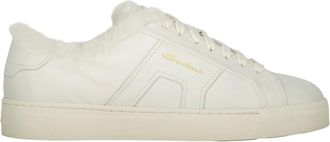 Santoni Femme, Chaussures, Blanc, Taille: 36 1/2 EU Leather sneakers