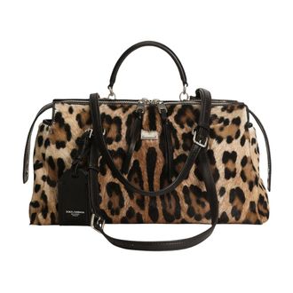 Dolce & Gabbana Femme, Sacs, Brun, Taille: ONE Size Sac en peau de poney imprimé animal