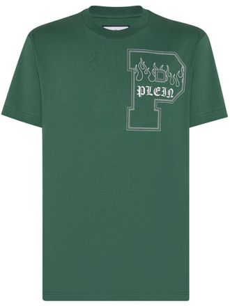 Philipp Plein T-Shirt mit Logo-Print - Gr&uuml;n