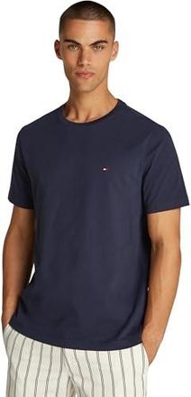 Tommy Hilfiger T-Shirt Manches Courtes Homme Essential Regular Fit Col Ras-du-Cou, Bleu (Desert Sky), 3XL