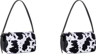 Generic Sac &agrave; main motif vache pour femmes, sac carr&eacute; &eacute;l&eacute;gant sous les bras, polyvalent pour et usage quotidien