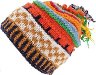 Guru Shop Bunte Wollm&uuml;tze mit Weichem Futter, Winterm&uuml;tze - Bunt, Herren/Damen, Synthetisch