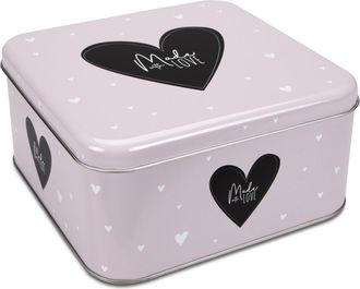 Städter Gebäckdose Made with Love 16,5 x 16,5 cm/H 8 cm Lila/Violett