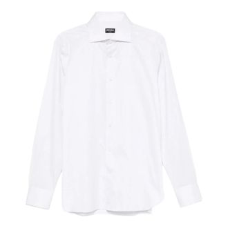 Ermenegildo Zegna Baumwollhemd mit Streifen - - Shirts - Herren - Rosa - 4XL