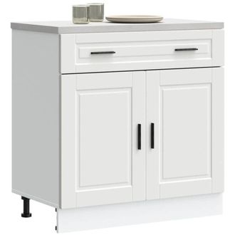 vidaXL Vidaxl - Armoire de cuisine Porto blanc bois ding&eacute;nierie