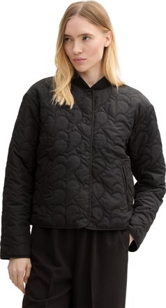 Tom Tailor Damen Bomberjacke mit Herz-Steppung, 14482 - Deep Black, L