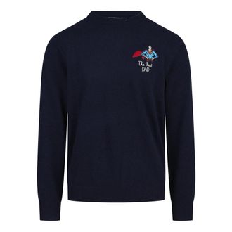 MC2 Saint Barth Pull-over l&eacute;ger &agrave; col rond Heron - Homme - Pulls - Bleu - Taille: XL