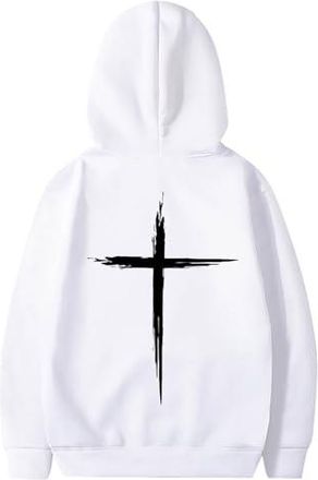 Generic Sweat Homme Col Montant Marque Sweat A Capuche Sweat Shirt Capuche Homme Pull Bleu &agrave; Capuche Sweat Homme De Marque Pull en Laine Blanc Homme Sweatshir