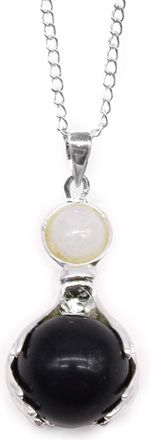 Ancient Wisdom Anh&auml;nger Gemstone Healing Hands Pendant - Black Agate GPJ-15 Marke, Einheitsgr&ouml;&szlig;e, Metall, Kein Edelstein