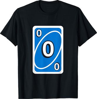 Uno Halloween Blue 0 Karte T-Shirt