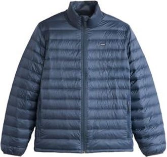 Levi's Doudoune Fine Bleue matelass&eacute;e &agrave; Coupe Droite et avec Un col Montant - Taille l