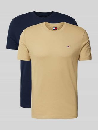 Tommy Jeans Slim Fit T-Shirt mit Logo-Badge im 2er-Pack