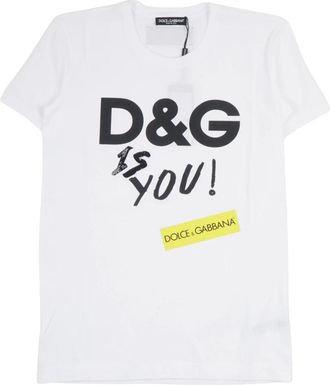 Dolce & Gabbana Femme, Tops, Blanc, Taille: 32 FR T-Chemises