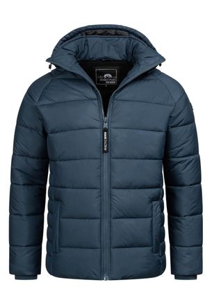 Arctic Seven Herren Winterjacke (S-3XL) - Wind- & Wasserabweisend, abnehmbare Kapuze, 4 Taschen, Steppjacke, Warme Jacke Männer - AS-420 (XXL, Navy)
